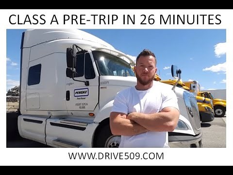 HOW TO PASS A Class A Pre trip inspection in 26 min. Done by State CDL Examiner www.drive509.com