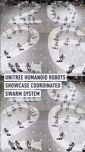 Unitree humanoid robots showcase coordinated swarm system
