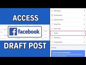How To Access Draft Post On Facebook | View Drafts (2025)