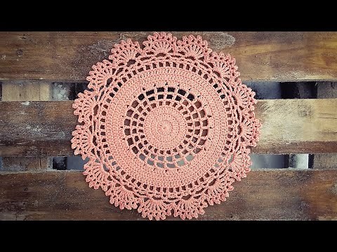 How To Crochet Peachy Peaks Doily - Easy Pattern
