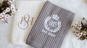 Embroidered Waffle Weave Towels, Personalized Luxury Hand Towels or Bath Towels, Unique Home Gifts - Etsy Australia
