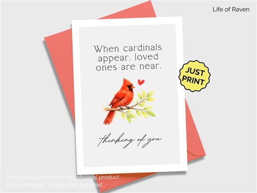 Printable Sympathy Cardinal Card With Sympathy Card Digital Condolence Greeting Card for Loss Family Funeral Grief Card Thinking of You - Etsy Canada