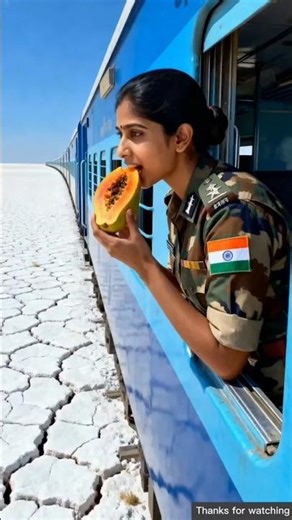 Lady_Soldier_saved_the_papaya_from_drying_up_😱😱 #story #comedy #funny #cutelovestory