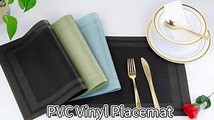 STARUNK Modern Washable PVC Luxury Dining Table Mats Heat Resistant Sustainable Woven Placemats for Kitchen Table