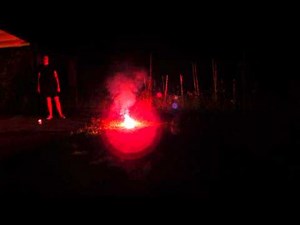 Red strobe star, Composition & Test By Pirotecnica Artigianale