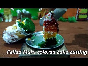 Miniature Pressure cooker cake | Multi color cake recipe | Mini Food
