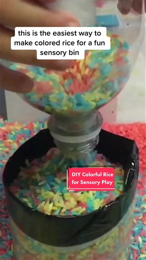 DIY Colorful Rice for Sensory Play