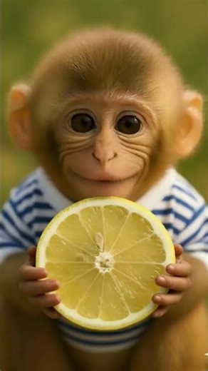 Baby Monkey’s Hilarious Reaction After Eating Lemon 🍋😂 | Must Watch