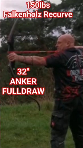 150 lbs Falkenholz Fulldraw 32" #archery #bogensportextrem #love #challenge