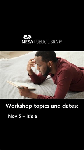 37 reactions | BIG NEWS for Arizona writers! Meet Marc Mason, our new Writer in Residence! Get personalized writing consultations & workshops to take your craft to the next level - whether you're just starting out or already published! What will you create with expert guidance? Sign up now and find out! | Mesa Public Library | Facebook