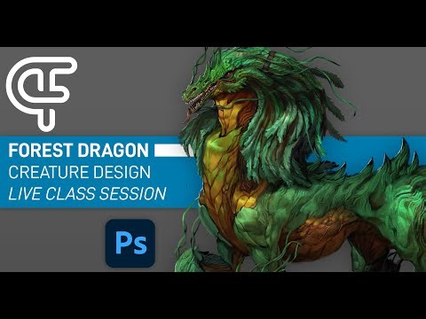 Forest Dragon Creature Concept Design