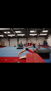 Amazing stations set up By Coach Paige to prep our Team Gym class for handsprings, front tucks and walkovers. - You're smashing it girls! | Barnsley Gymnastics Club Ltd