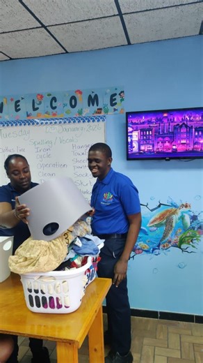 January's Life Skills Theme: Laundry Skills 🧺 This is what functional learning looks like!✨ #AutismAwareness #LifeSkills #LaundrySkills #RealWorldLearning #Independence SpecialEducation TherapyLearningCenter | Therapy Learning Center