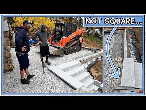 Laying Cobblestones & Preparing For a Natural Bluestone Patio