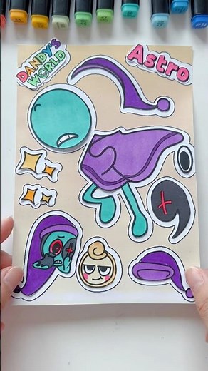 🌈diy sticker🌈 댄디의 세계 “아스트로“스티커 만들기 Make your dandy’s world ”ASTRO” diy sticker #sticker