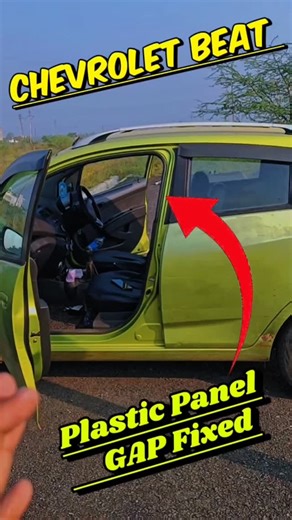 official car travel & tips on Instagram: "Chevrolet beat Seat belt panel fixed | B filler seat belt panel damage problem Chevrolet beat #short #viral #beat"
