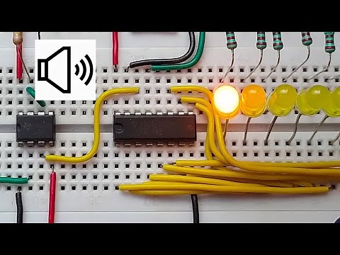 Sound reactive LED chaser using 4017 IC