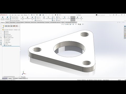 SolidWorks Tutorial: Sketching exercise 1| Bracket Design