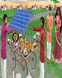 Jugaad Food Cart Solar Power Cooking Famous Street Food #jugaad #streetfood #cooking #solarpower #indian #solarcooking #indianjugaad | Khushi Stories