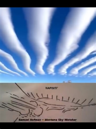 No not HAARP 🙅‍♀️🚫👎 These are the VERTICAL STRIPED Effect of the planet NAPISITI' 😎💯🎯 *Napisiti' is 1 of the 8 planets in our BINARY TWIN SOLAR SYSTEM that is currently HERE passing JUST OUTSIDE earths atmosphere.. FYI...Conspiracies are government created distractions & coverups #twinsolarsystem #napisiti #stripedclouds #samuelhofman #justFYI