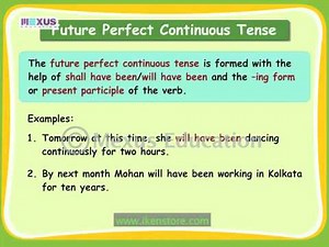 Verbs: Perfect Continuous Tense | English Grammar | iken | ikenedu | ikenApp