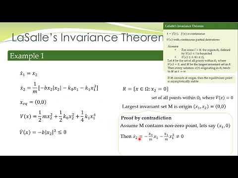 NCS - 19b - Examples: Invariance Set Theorem