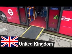 Electric Wheelchair Ramp operating on London Bus! (Stagecoach E400MMC)