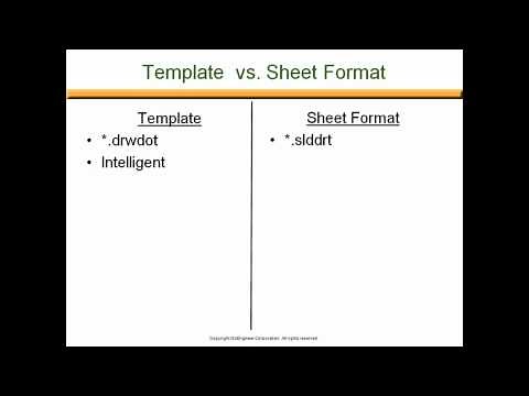 SOLIDWORKS - Drawing Templates Pt. 1 of 3