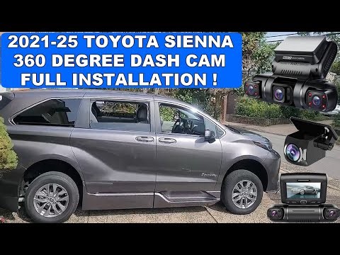 How To Install 360 Degree Dash Cam. 2021-2025 Toyota Sienna Dash Cam Installation. Full Installation