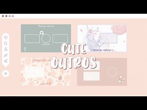 5 cute outro template (no text) | free to use (part 1)