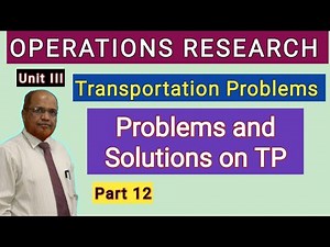 Operations Research I Transportation Problems I Problems and Solutions I Part 12 I Hasham Ali Khan I