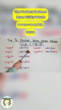 Tips to Decode Tricky Words: w + or = wer/uh Sound | English Spellings (Part 1) #shorts #esl