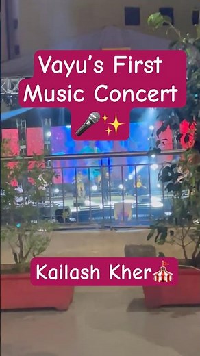 Vayu at Kailash Kher Live Concert | Baby’s First Musical Night 🎤❤️ #shorts #ytshorts #short
