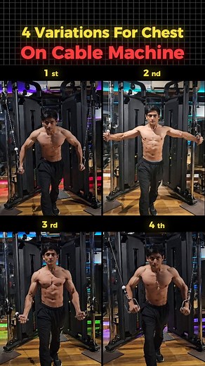 Madhav | Fitness Coach | 4 Variations for Chest on cable machine | Best exercise for chest | cable cross Variations | cable exercise for chest 💪🏼 . . . . . . .... | Instagram