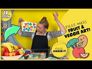 Kylee Makes Fruit and Vegetable Art! | Learn Food Facts and Create Prints with Fruits & Veggies!