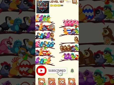 Bird Sort 2 Level 127 #mustwatch #gamingvideo #lovelybirds