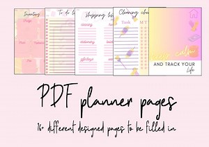 PDF Planner Pages, Digital Planner, Printable Planner Pages - Etsy