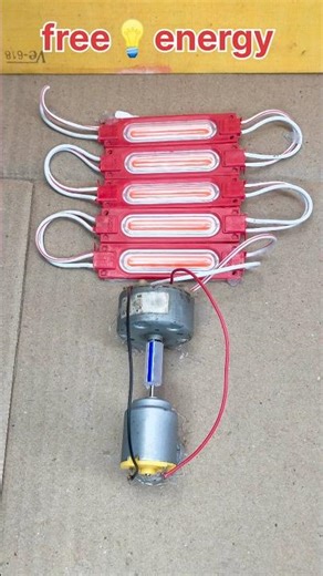 free 💡 energy generating and useing 5 light #ytshorts बिजली #diy #dc #experiment #shorts #video
