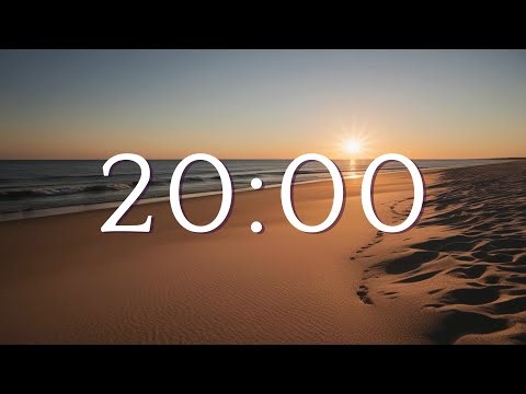 20 minute SILENT timer. Beach aesthetic with gentle ocean waves ASMR at the end