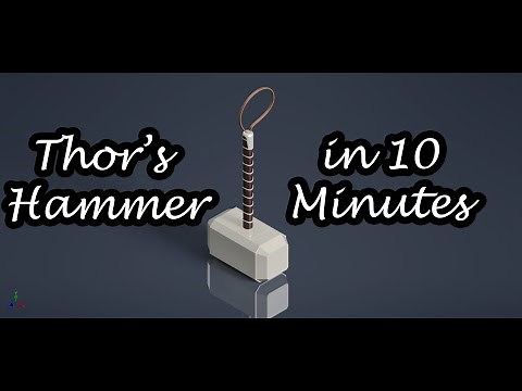 Create Thor's Hammer in 10 Minutes || Autodesk Inventor || DesignKnights