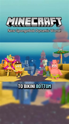 Kevin Mack on Instagram: "Minecraft bedrock just got a new SpongeBob Themed dynamic world. SpongeBob biomes brings new biomes, structures and old characters you know and love to Minecraft. This add-on is a dynamic world so you can create custom seeds so no two worlds are the same. Thank you to @starfishstudiosinc for giving me a code to try this out! #minecraft #minecraftbedrock #spongebob"