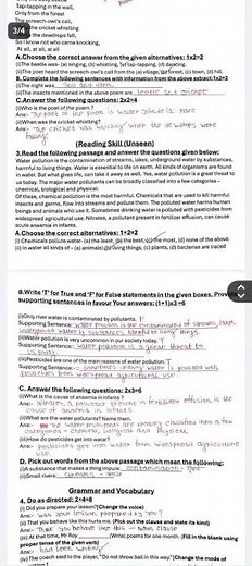 class 8 english 3rd unit test 2025 | class 8 english 3rd unit test question 2025 | class 8 engraji