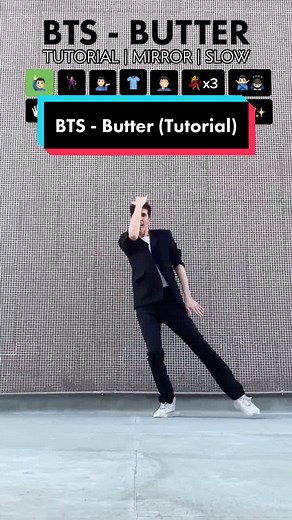 BTS Butter Dance Tutorial Mirrored 60% Slowed