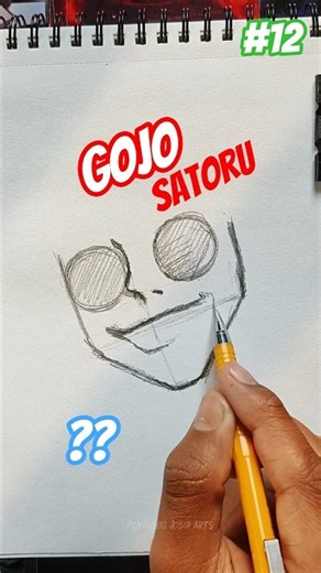 How to draw GOJO SATORU | 30 Days drawing [Ep-12] series #gojo #jujutsukaisen #shorts #art