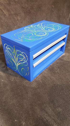 Scroll Pinstriped Mini Toolbox - Etsy