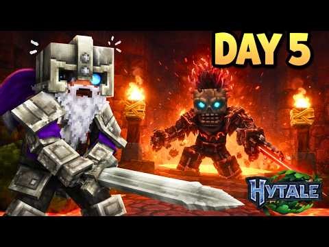 DAY 5: This Lava Monster Is Too Powerful… 😱 ( Hytale)