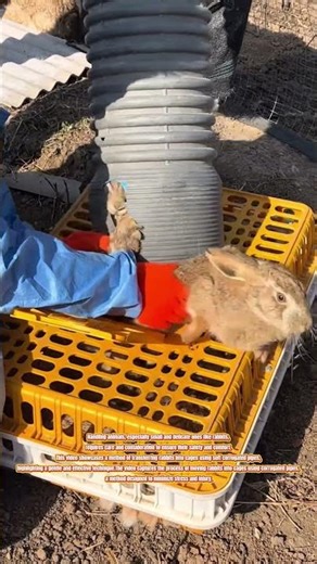 Transferring Rabbits with Soft Corrugated Pipes: A Gentle Approach