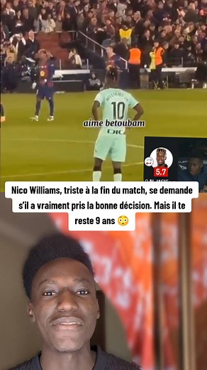 9.8K reactions · 71 shares | Nico Williams, triste à la fin du match, se demande s’il a vraiment pris la bonne décision. Mais il te reste 9 ans  #wandouiprosper #Raphinha #LaLiga #UCL #fblifestyle #futbol #ferminlopez #neymar | Prosper Wandoui | Facebook