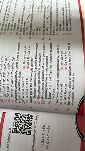 Choose the correct stability order of group 13 elements in thei... | Filo