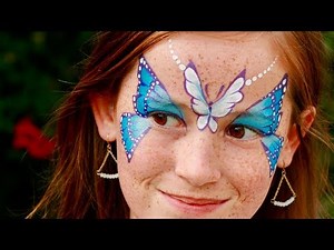 Double Butterfly face painting tutorial / Highly requested butterfly makeup